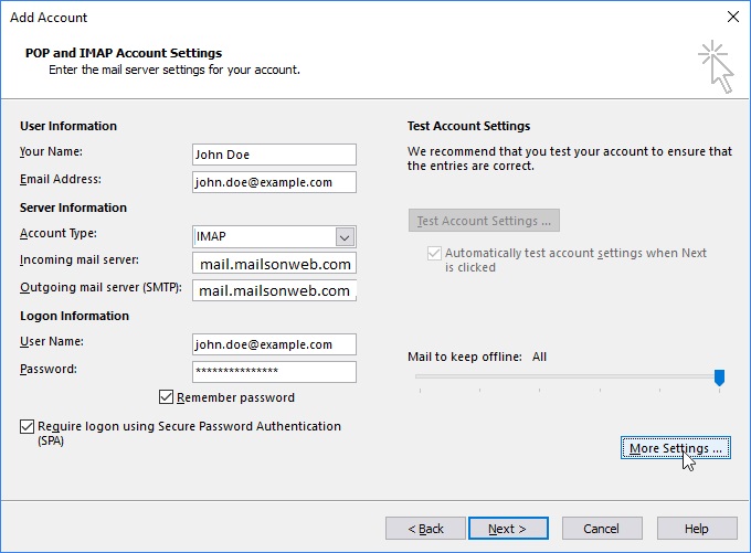Configuring IMAP Email in Microsoft Outlook 2016 - Globus Digital Marketing